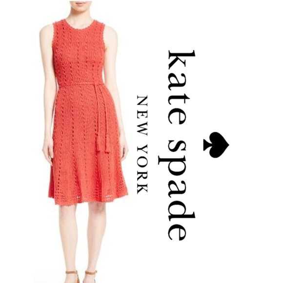 kate spade | Dresses | Kate Spade Textured Knit Dress In Paprika | Poshmark